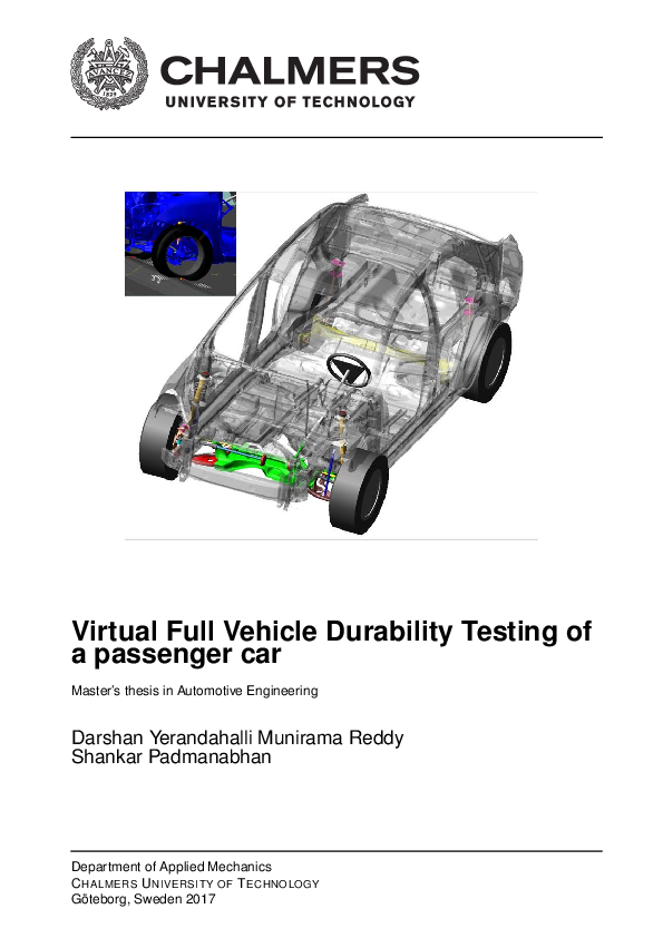 (PDF) Virtual full vehicle durability testing of a passenger car