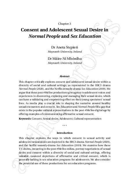 (PDF) Consent and Adolescent Sexual Desire in Normal People and Sex ...