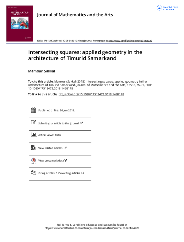 (PDF) Intersecting squares: applied geometry in the architecture of Timurid Samarkand