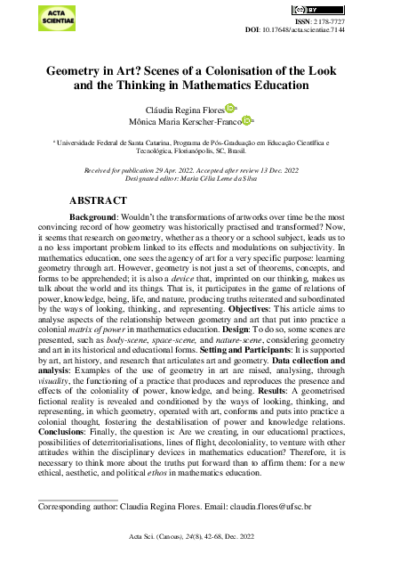 (PDF) Geometry in Art? Scenes of a Colonisation of the Look and the ...
