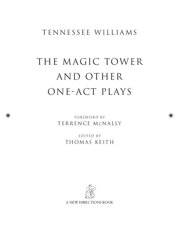 (PDF) Notes on The Magic Tower & Other One-Act Plays by Tennessee Williams