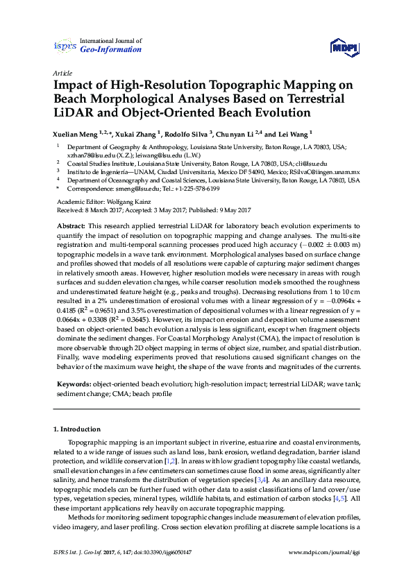 (PDF) Impact of High-Resolution Topographic Mapping on Beach ...