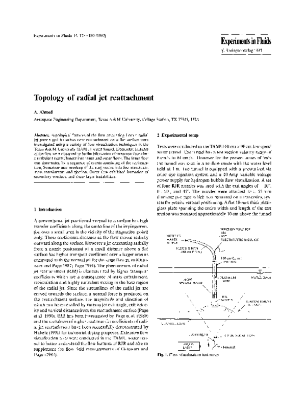 (PDF) Topology of radial jet reattachment