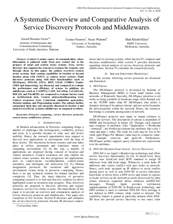 (PDF) A Systematic Overview and Comparative Analysis of Service ...