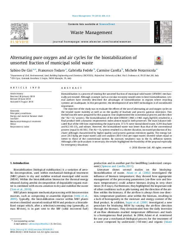 (PDF) Alternating pure oxygen and air cycles for the biostabilization ...
