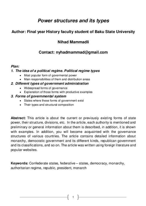 (PDF) Power structures and its types