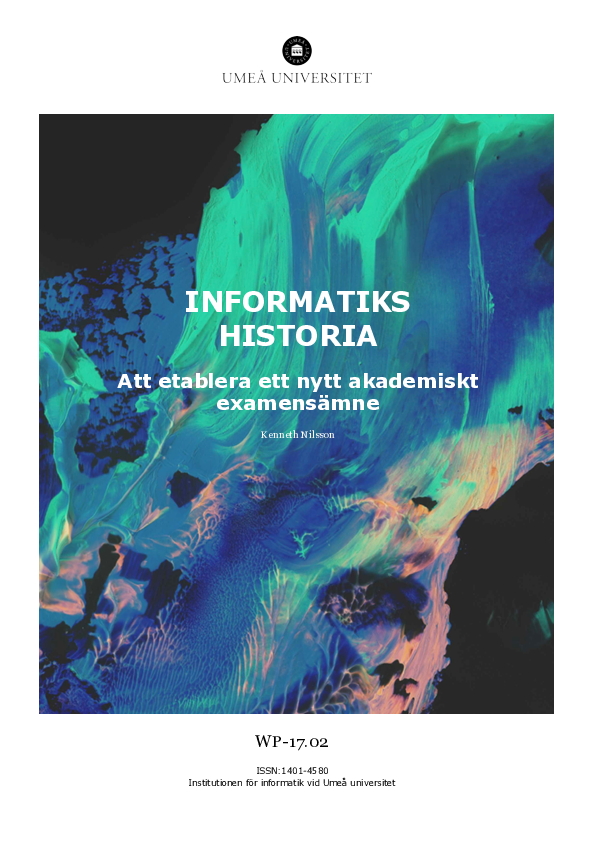 (PDF) History of Informatics at Umeå University | Kristo Ivanov ...