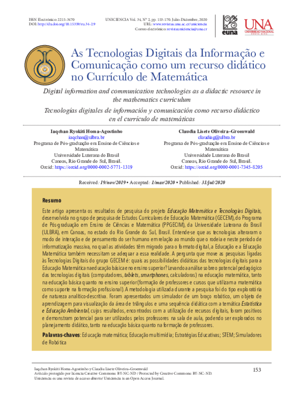 (PDF) As Tecnologias Digitais da Informação e Comunicação como um ...