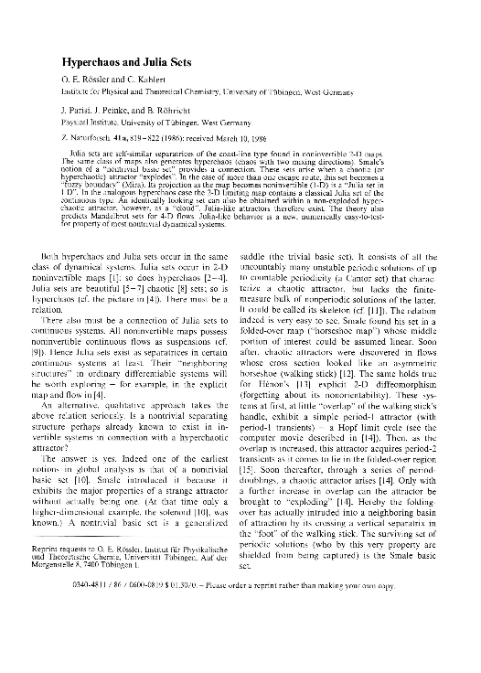 (PDF) Hyperchaos and Julia Sets
