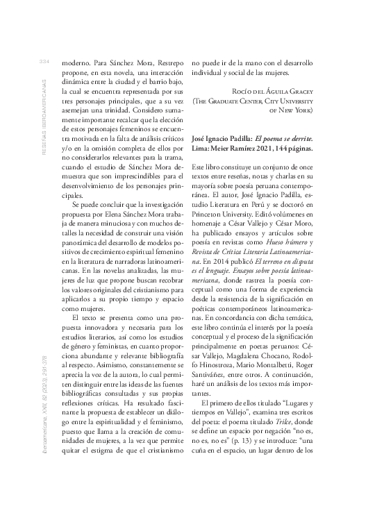 (PDF) Reseña El poema se derrite de José Ignacio Padilla