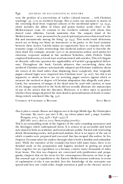 (PDF) How to plan a crusade. Reason and religious war in the high ...