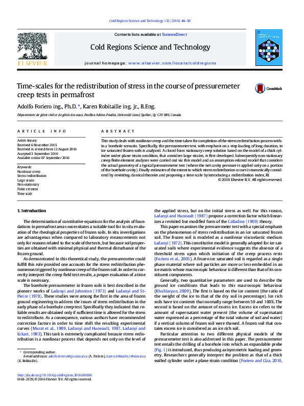 (PDF) Time-scales for the redistribution of stress in the course of ...