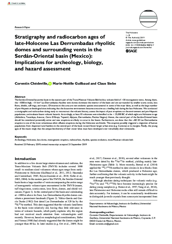 (PDF) Stratigraphy and radiocarbon ages of late-Holocene Las ...
