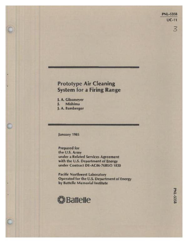 (PDF) Prototype air cleaning system for a firing range