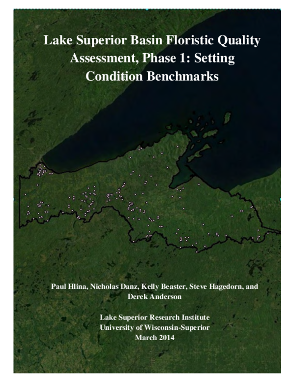 (PDF) Lake Superior Basin Floristic Quality Assessment, Phase 1 ...