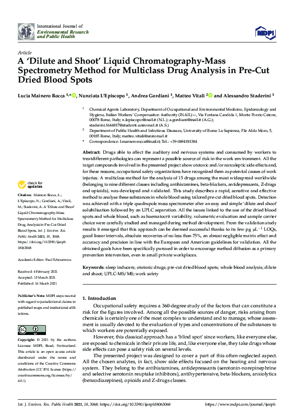 (PDF) A ‘Dilute and Shoot’ Liquid Chromatography-Mass Spectrometry ...