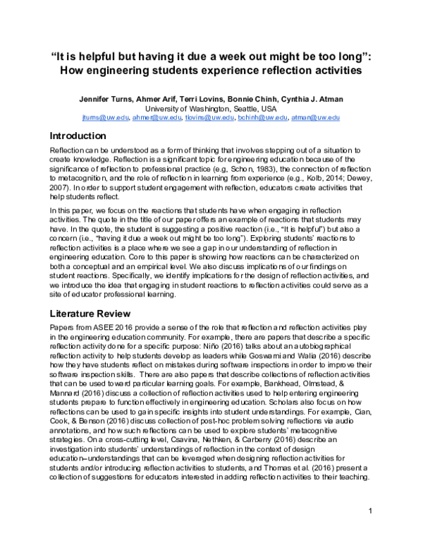 (PDF) “It is helpful but having it due a week out might be too long ...