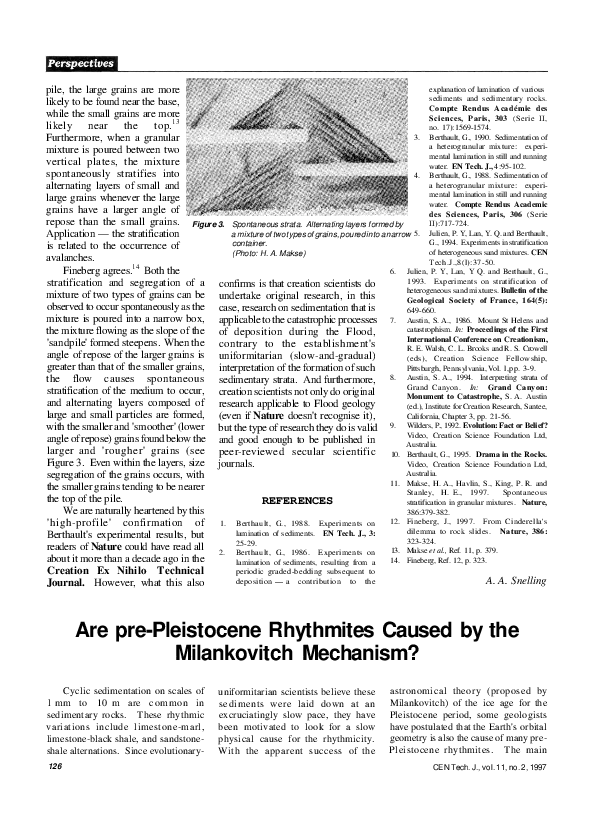 (PDF) Are pre-Pleistocene Rhythmites Caused by the Milankovitch Mechanism?