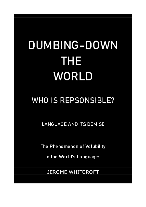 (PDF) DUMBING-DOWN THE WORLD