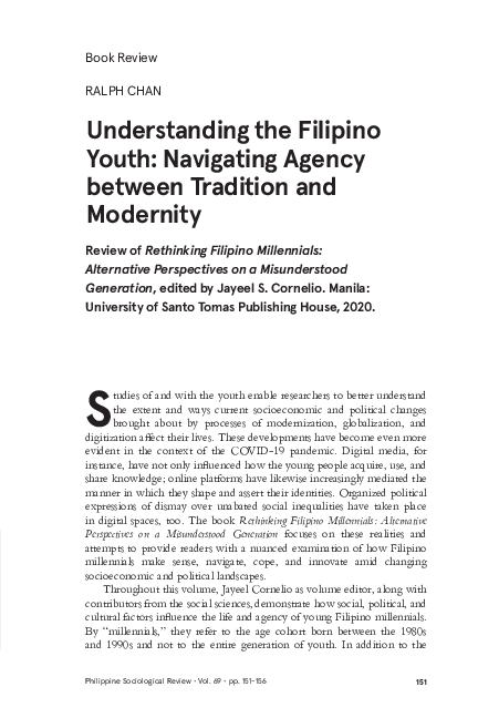 (PDF) Understanding the Filipino Youth: Navigating Agency between ...