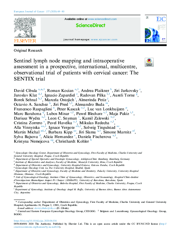 (PDF) Sentinel lymph node mapping and intraoperative assessment in a prospective, international ...