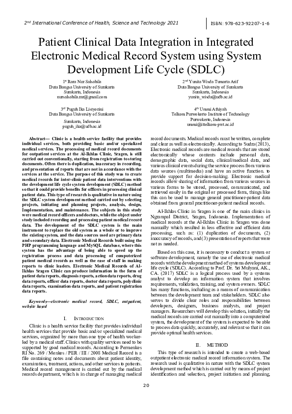 (PDF) Patient Clinical Data Integration in Integrated Electronic ...