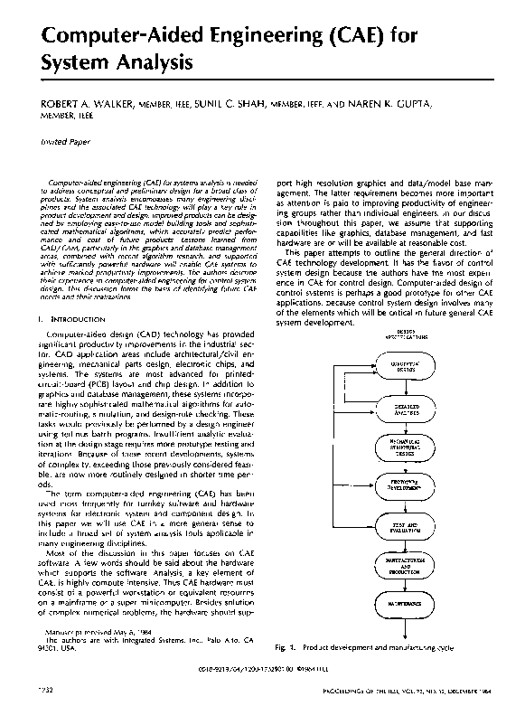 (PDF) Computer-aided engineering (CAE) for system analysis