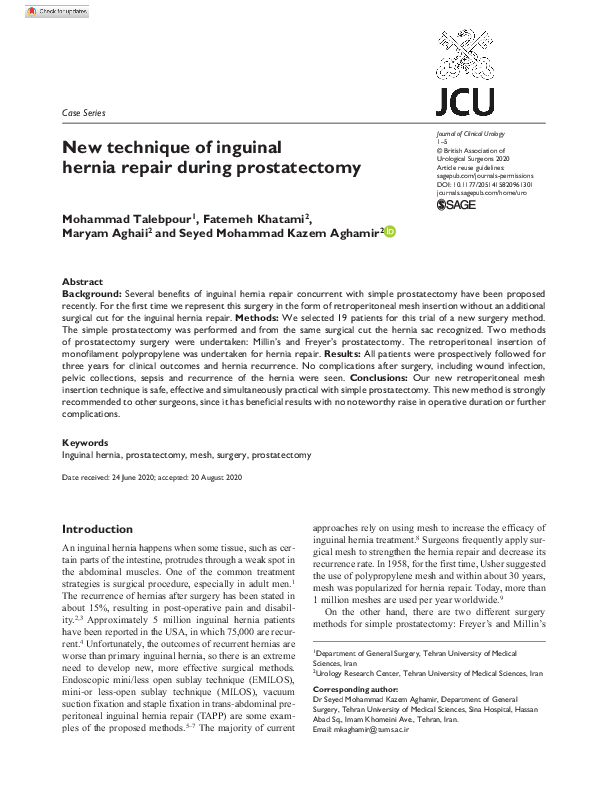 Prostatectomy Inguinal Hernia Repair – DUZNS