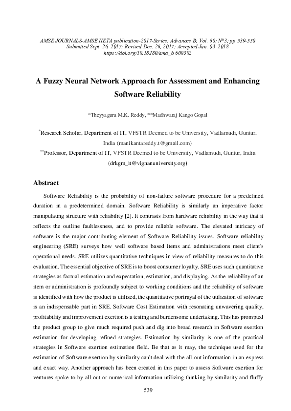 Pdf A Fuzzy Neural Network Approach For Assessment And Enhancing