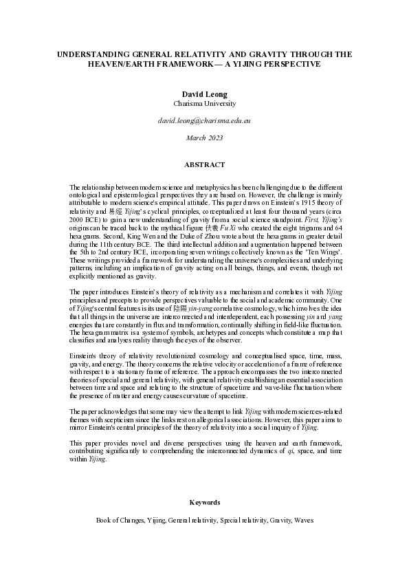 (PDF) UNDERSTANDING GENERAL RELATIVITY AND GRAVITY THROUGH THE HEAVEN ...