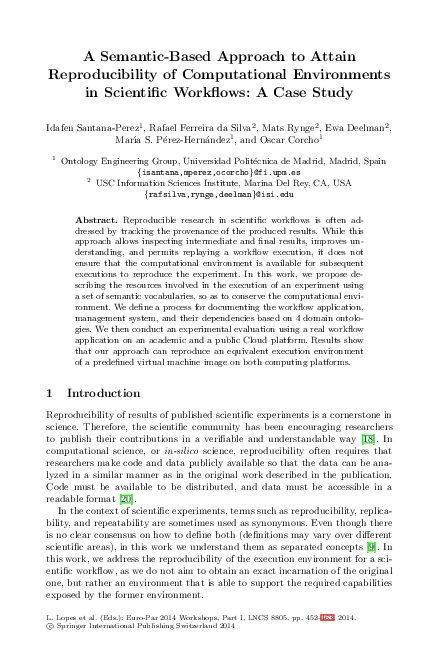 (PDF) A Semantic-Based Approach to Attain Reproducibility of Computational Environments in ...