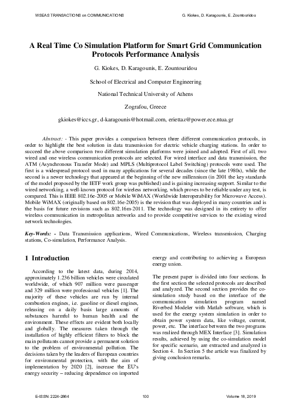 (PDF) A Real Time Co Simulation Platform for Smart Grid Communication Protocols Performance Analysis