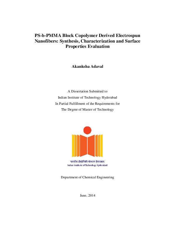 (PDF) PS-b-PMMA Block Copolymer Derived Electrospun Nanofibers ...