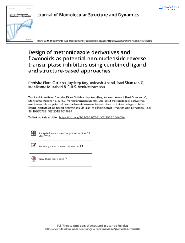 (PDF) Design of metronidazole derivatives and flavonoids as potential ...