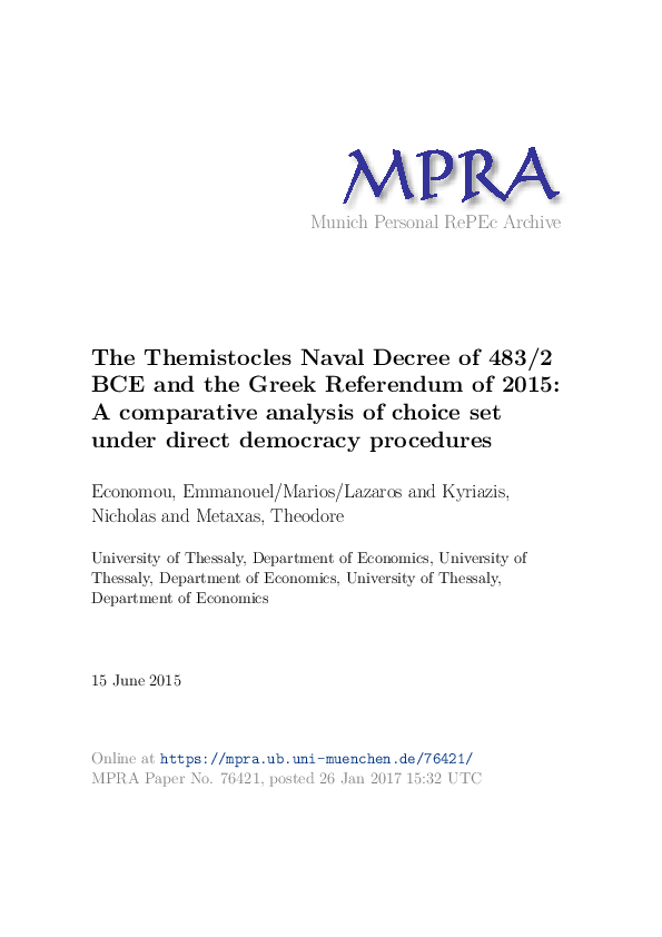 (PDF) The Themistocles Naval Decree of 483/2 BCE and the Greek ...