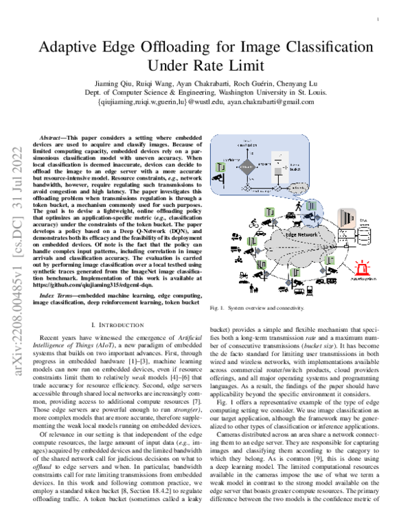 (PDF) Adaptive Edge Offloading for Image Classification Under Rate Limit