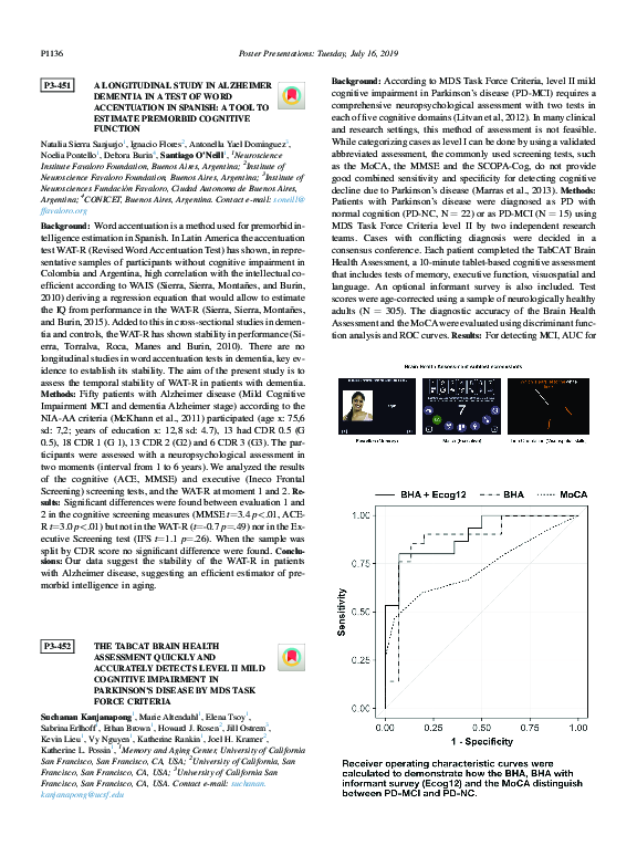 (PDF) The Tabcat Brain Health Assessment Quickly and Accurately Detects Level II Mild Cognitive ...