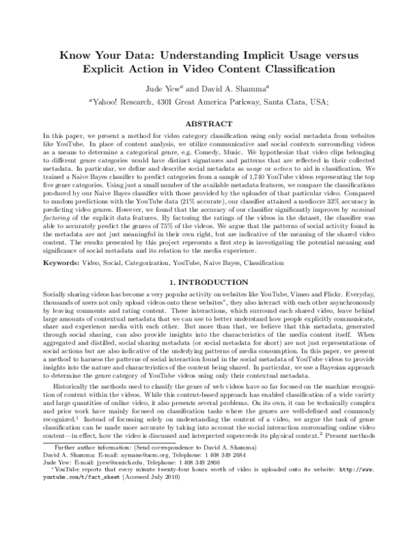 (PDF) Know your data: understanding implicit usage versus explicit action in video content ...