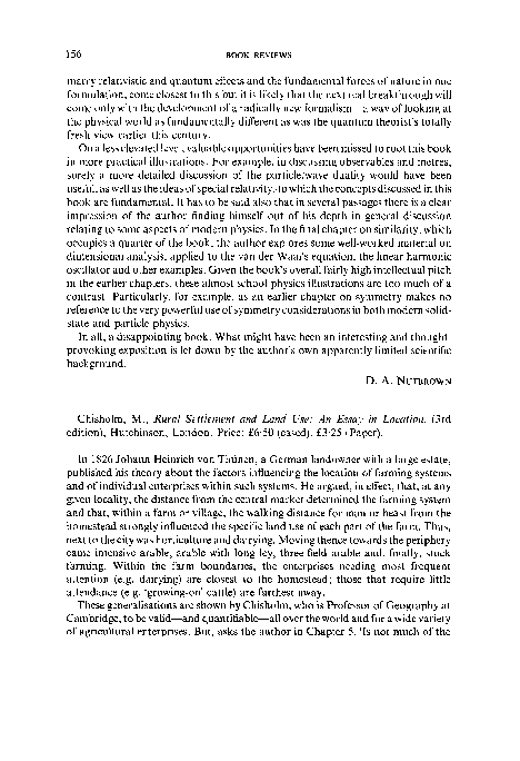 (PDF) Rural settlement and land use: An essay in location