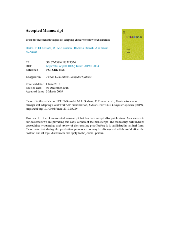 Pdf Trust Enforcement Through Self Adapting Cloud Workflow Orchestration