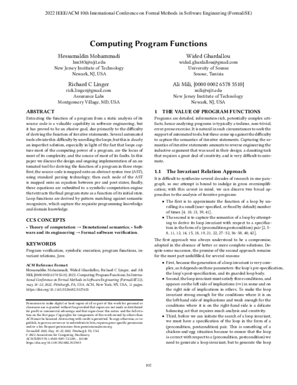 (PDF) Computing program functions