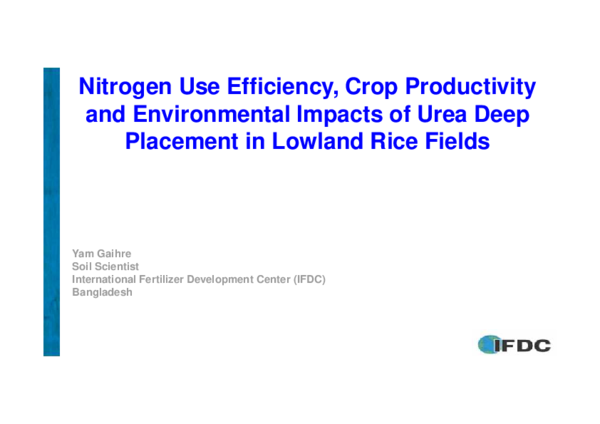 (PDF) Nitrogen Use Efficiency , Crop Productivity and Environmental ...