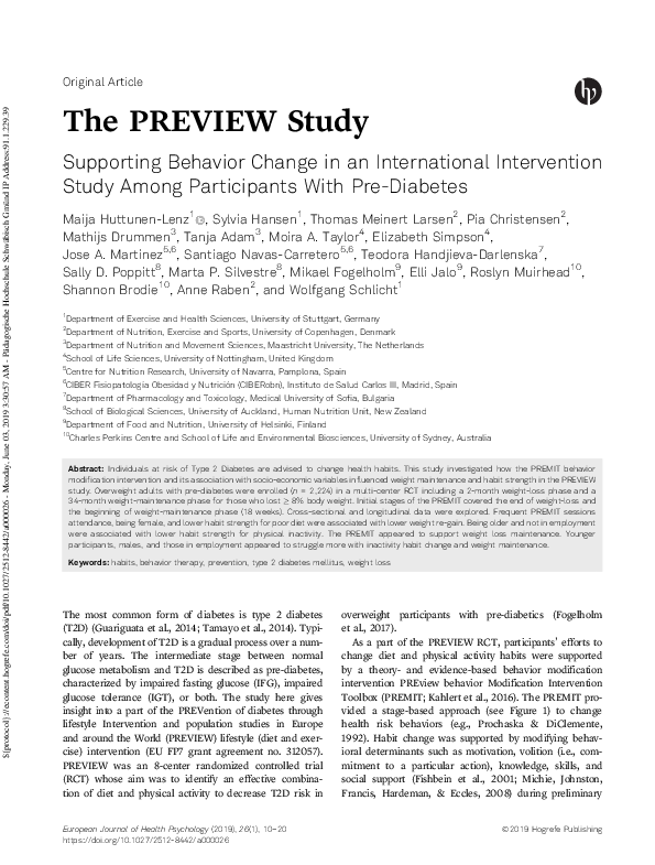 (PDF) The PREVIEW Study