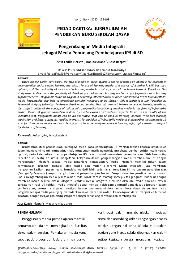 (PDF) Pengembangan Media Infografis sebagai Media Penunjang ...