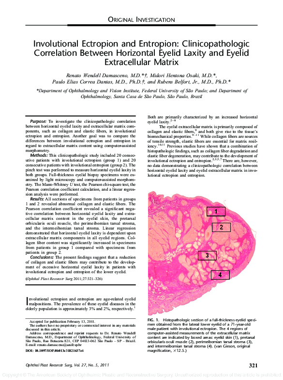 (PDF) Involutional ectropion and entropion: Clinicopathologic ...