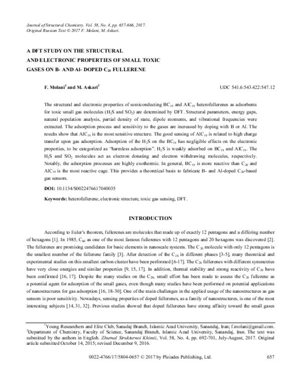 A DFT study on the structural and electronic properties of Td and C2 ...