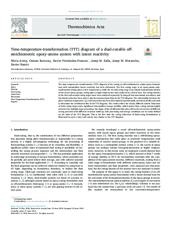 (PDF) Time–temperature‐transformation (TTT) diagram of the isothermal ...