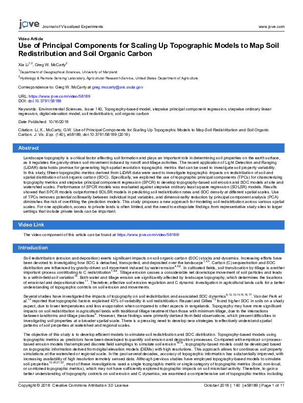 (PDF) Use of Principal Components for Scaling Up Topographic Models to ...