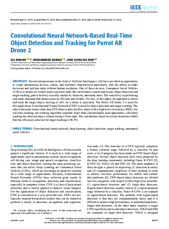 Pdf Convolutional Neural Network Based Real Time Object Detection And 7178