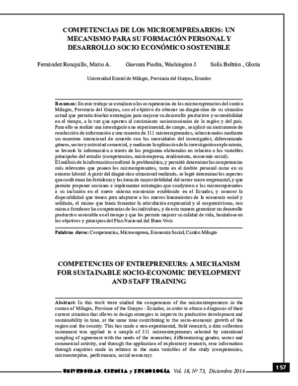 (PDF) Competencias de los microempresarios: Un mecanismo para su formación personal y desarrollo ...